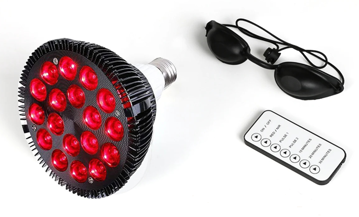 LIGHTFORCE LED RED & INFRARED LIGHT 54W BULB MAXI REMOTE PACK ...