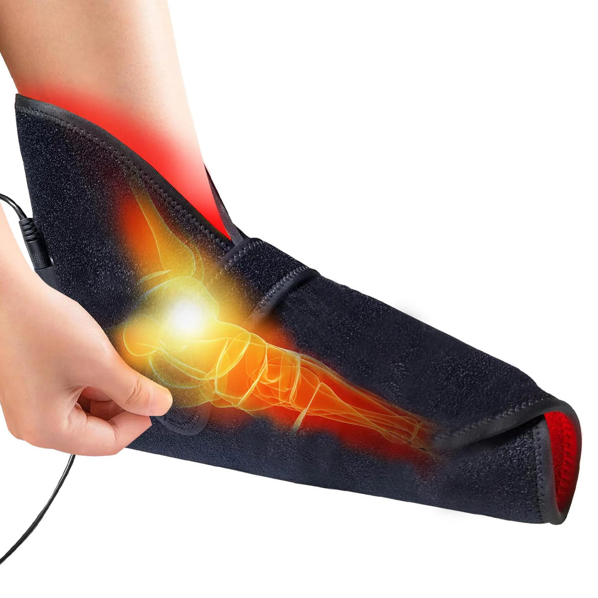 LIGHTFORCE RED & NEAR INFRARED LED LIGHT THERAPY FOOT & ANKLE WRAP ...
